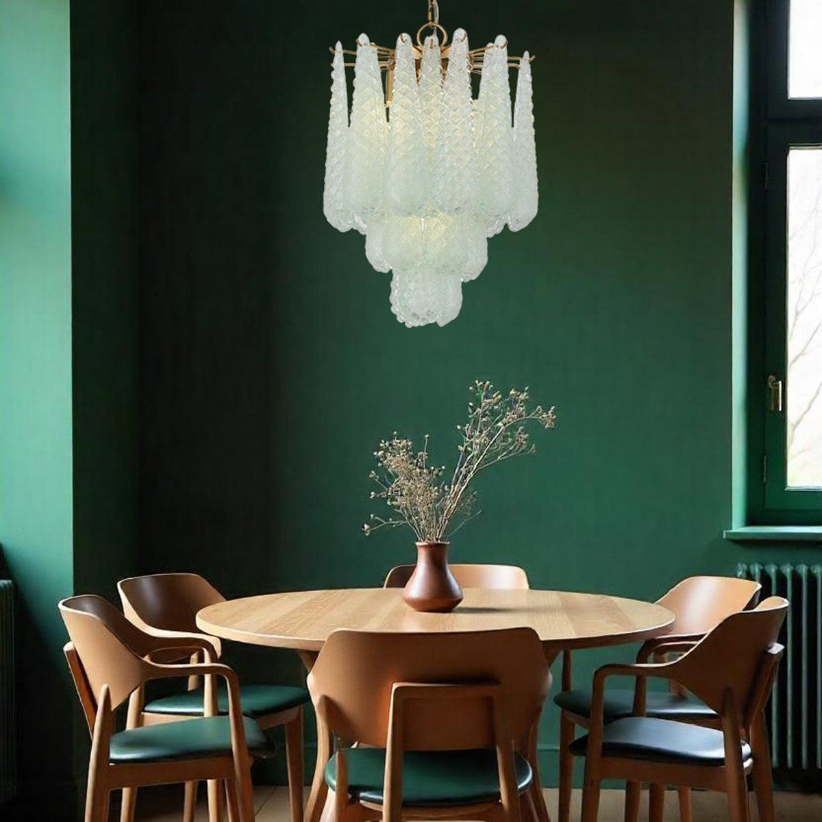 Libby Collection - 4 Lights Pendant - Green – Designer Chandelier - New ...