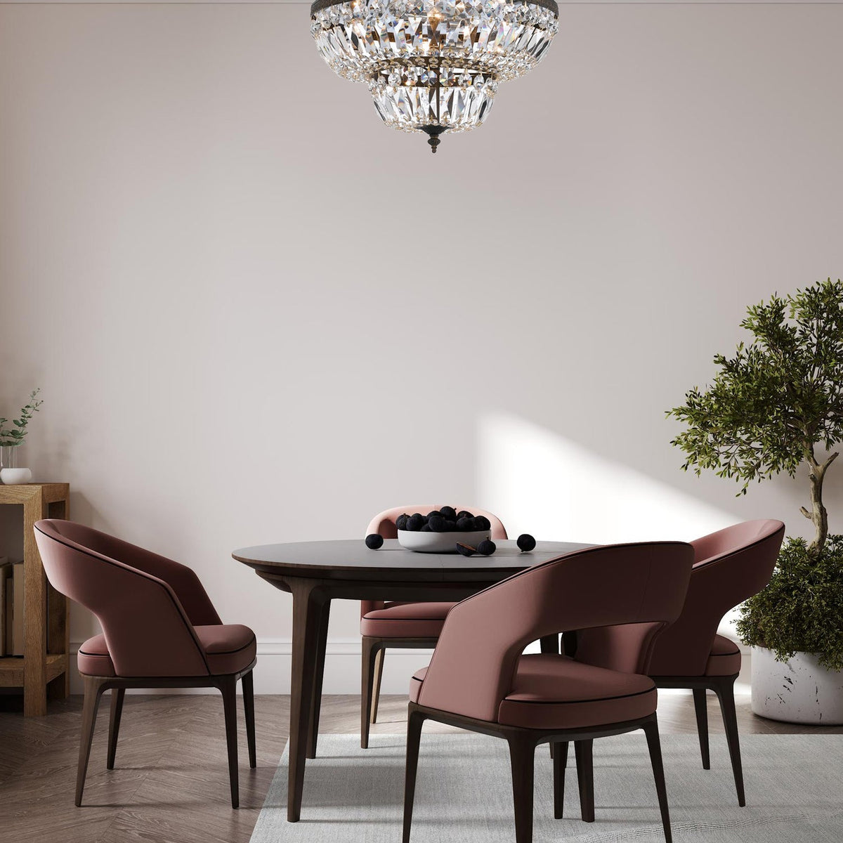 Devon Collection - 2 Tier English Bronze Flush Mount - bronze ...